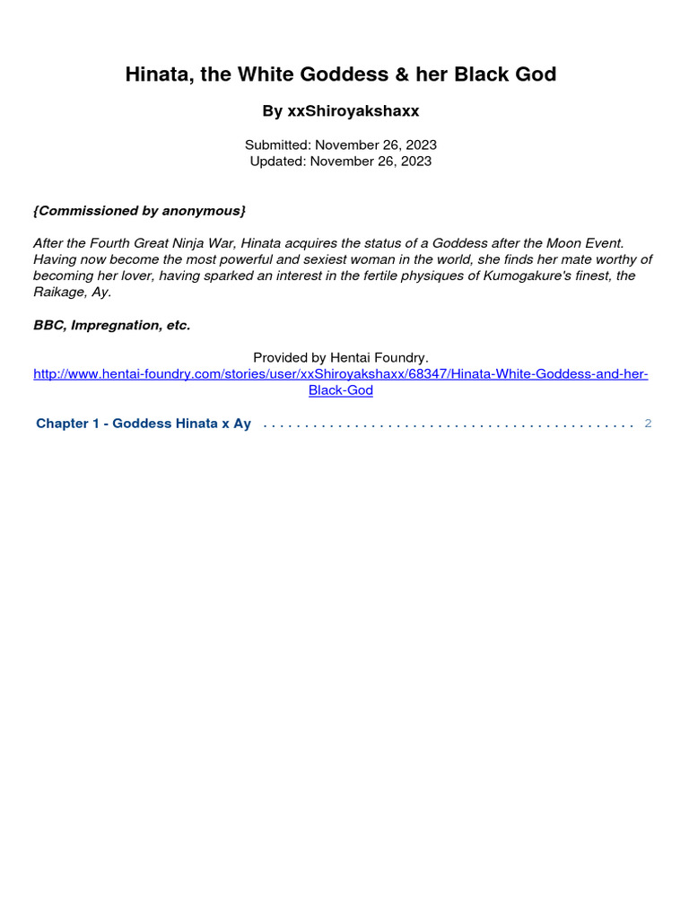 xxShiroyakshaxx-Hinata, The White Goddess & Her Black God | PDF