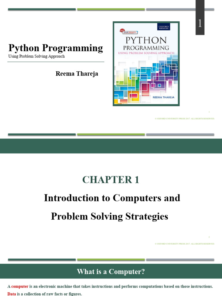 PSP Python Unit 1 Introduction To Programming | PDF | Random Access Memory | Read Only Memory