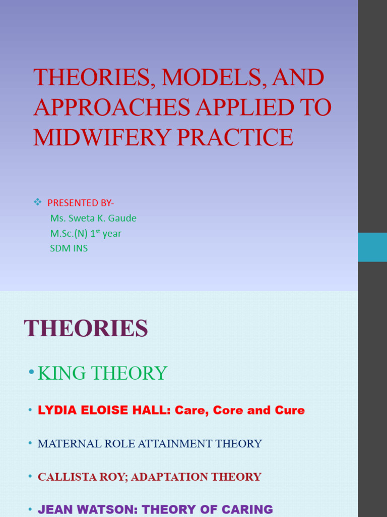 Theories, Models, and Approaches Applied To | PDF | Attachment Theory | Nursing