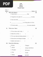 ICSE Class 4 Science Sample Paper PDF | PDF | Plants | Gases