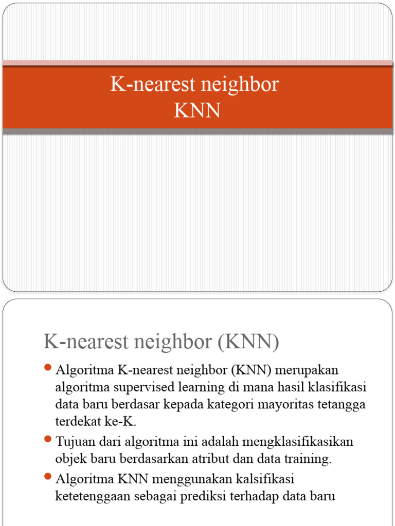 K-Nearest Neighbor KNN | PDF | Metode & Bahan Ajar