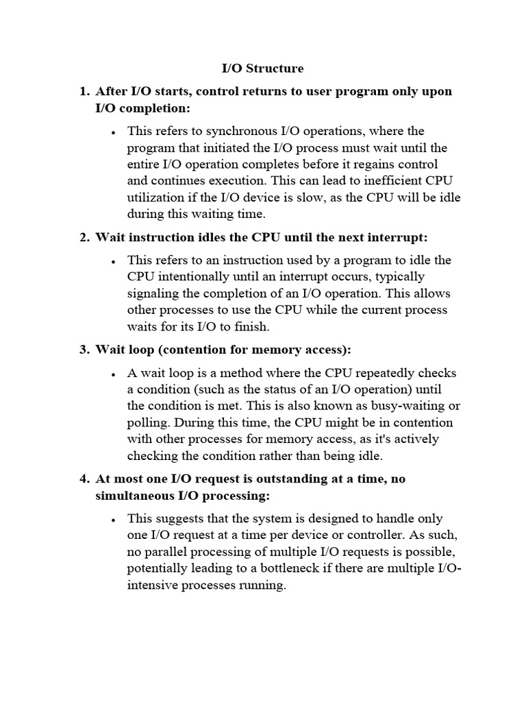 I | PDF | Input/Output | Operating System