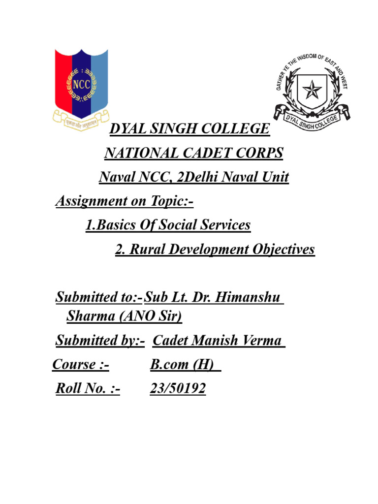 NCC Assignment | PDF | Welfare | Economies