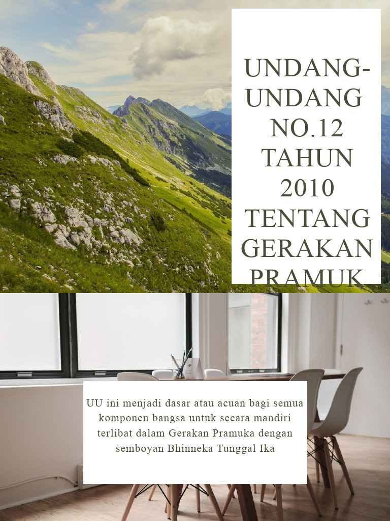 UU No. 12 Tahun 2010: Gerakan Pramuka | PDF