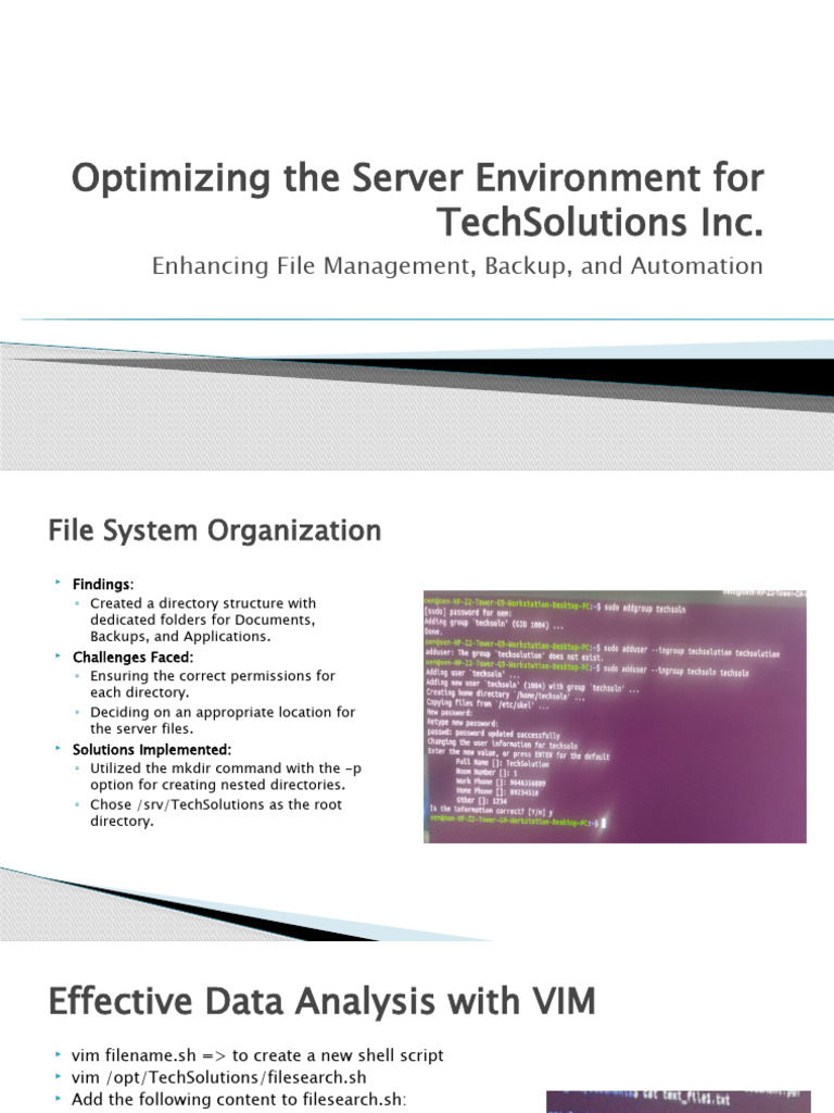 Optimizing The Server Environment For TechSolutions Inc | PDF | Networking | Internet & Web