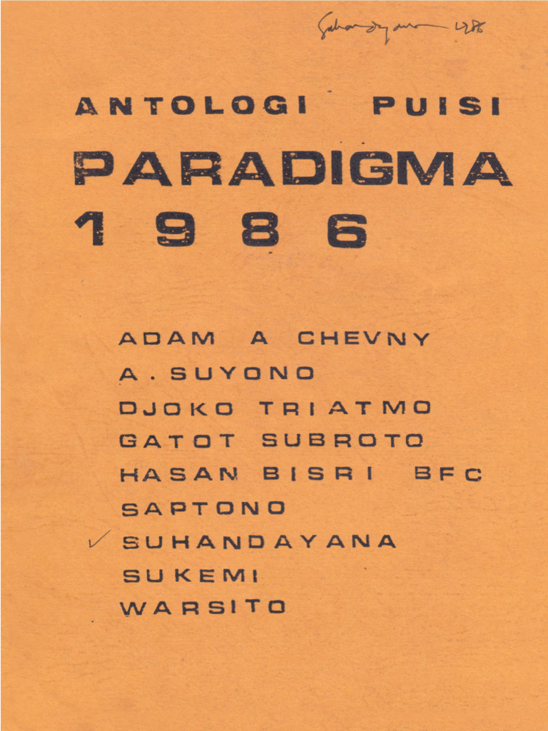 Antologi Puisi PARADIGMA 1986 | PDF