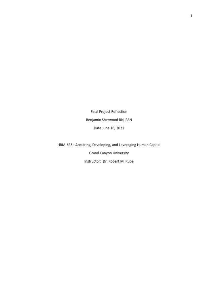 Final Project Reflection | PDF | Psychology | Human Communication