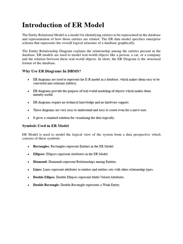 ER Model | PDF | Databases | Systems Science