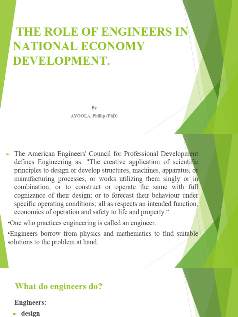Engineers' Impact on Economic Development | PDF | Infrastructure ...
