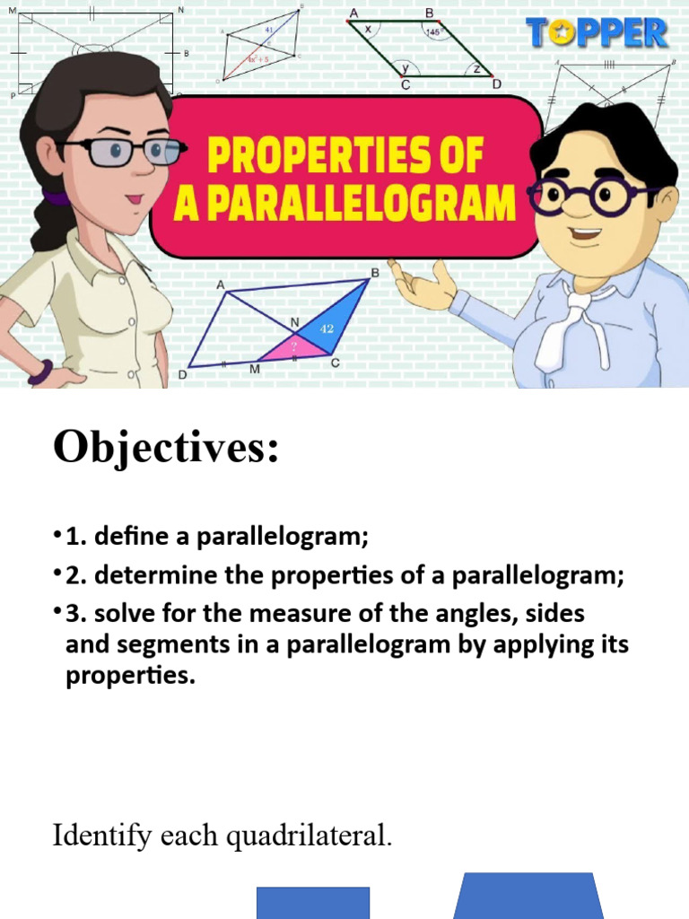 Parallelogram Properties and Conditions 1 | PDF | Geometry | Mathematics