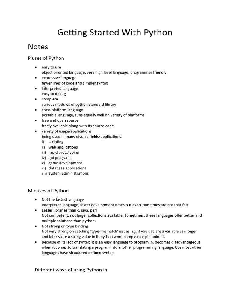 Getting Started With Python | Download Free PDF | Programming | Computer Program