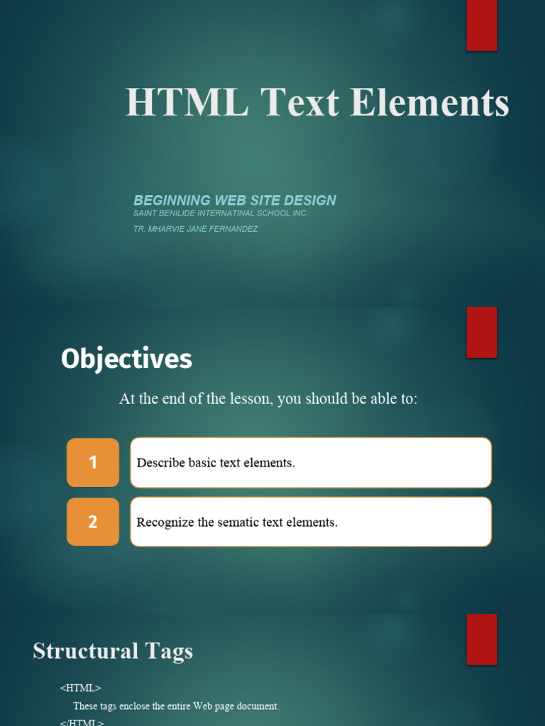 HTML Text | PDF | Html Element | Html