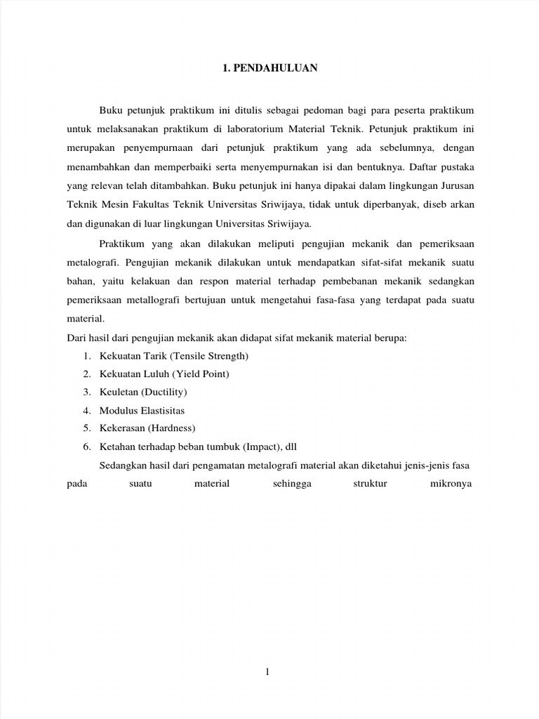 Modul Prak. Material Teknik | PDF