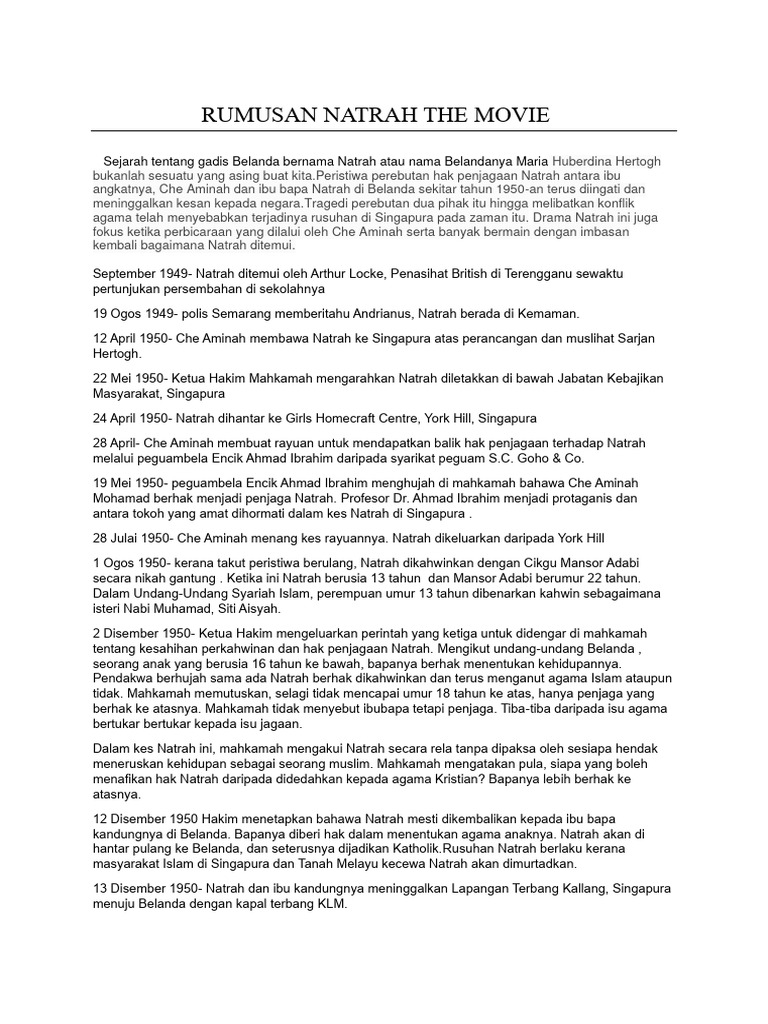 Natrah | PDF