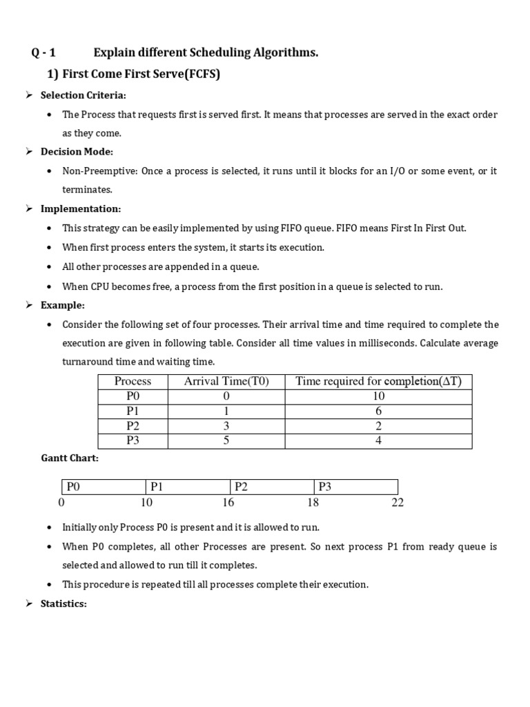 1.5 Different Scheduling Algorithms in Operating System | PDF ... 1.5 Different Scheduling Algorithms in Operating System | PDF ...