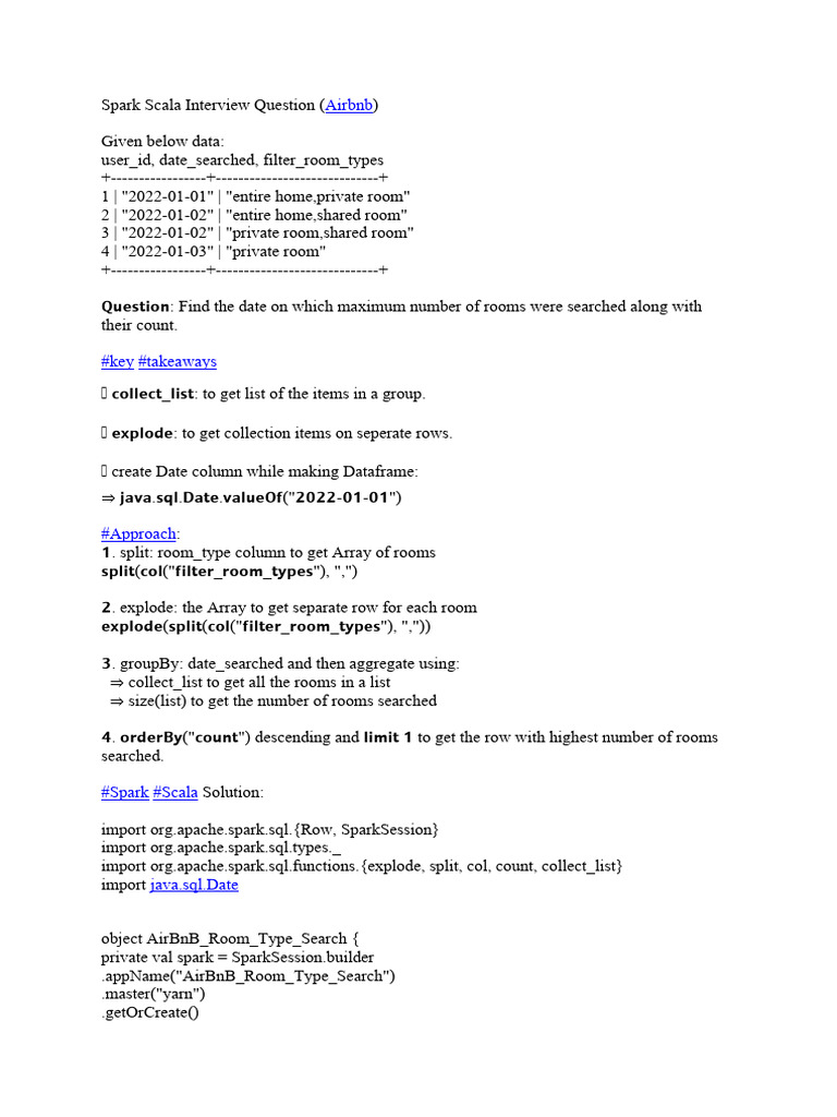 Spark Scala Interview Question | PDF | Apache Spark | Computer Science