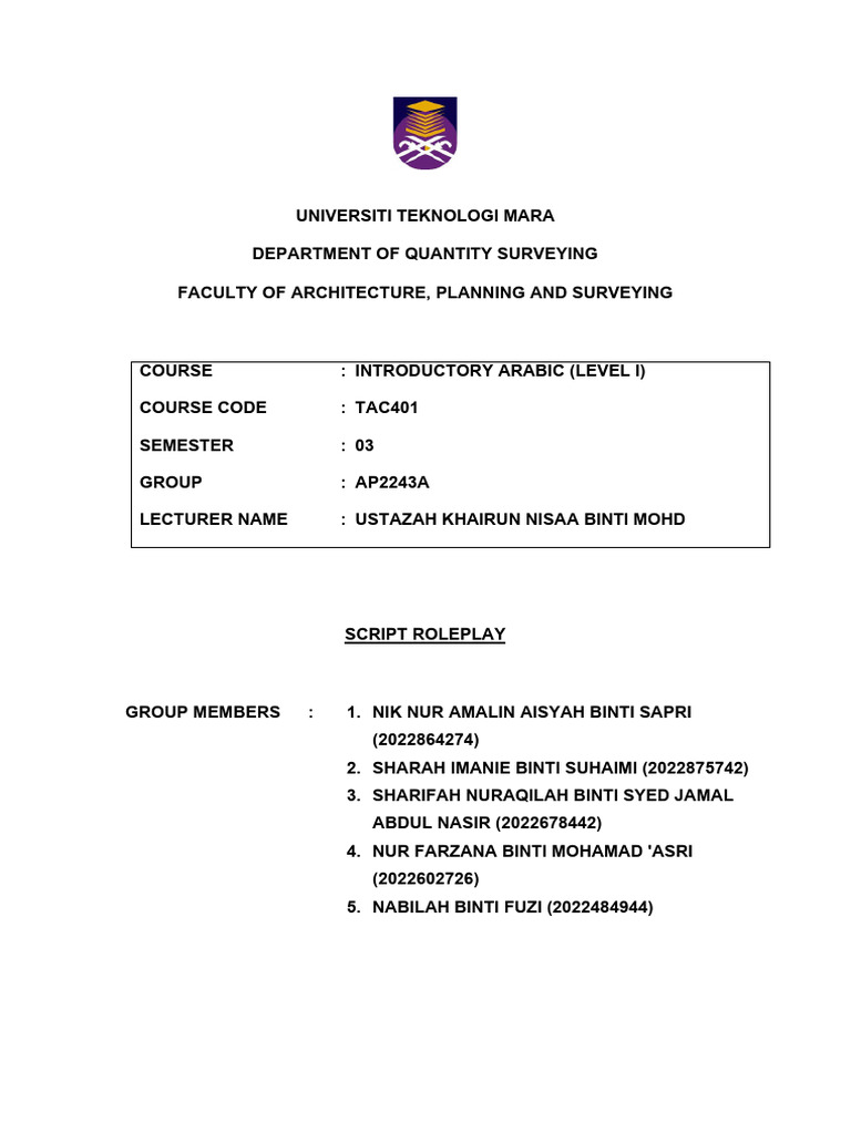 Script Arab Roleplay | PDF