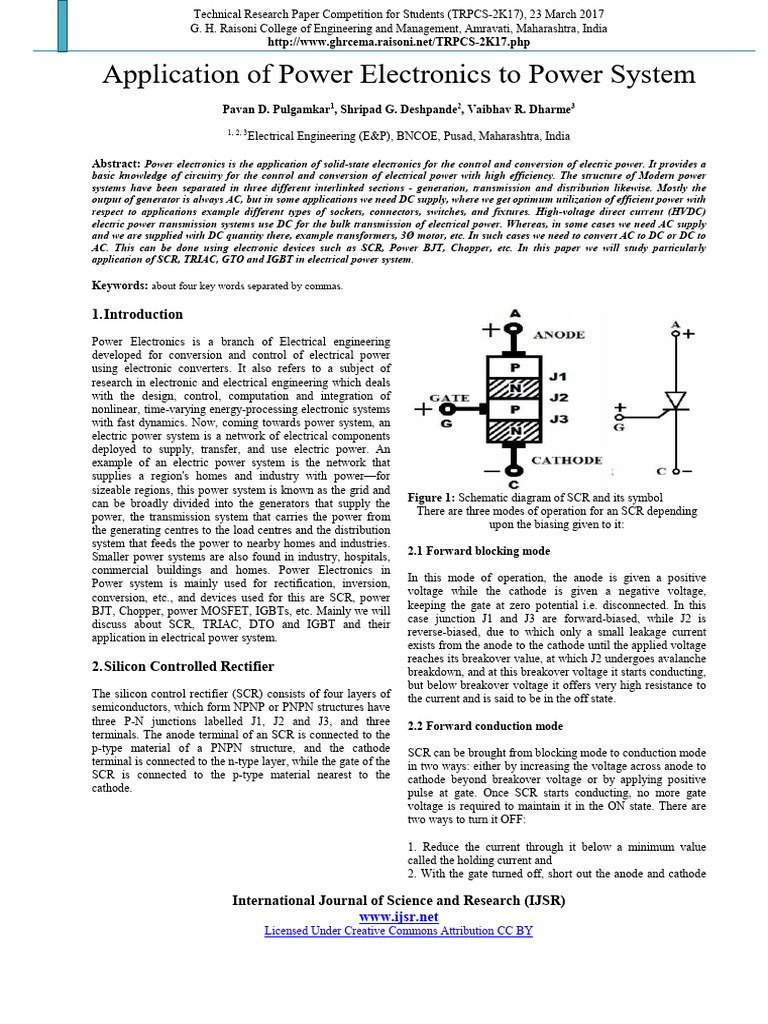 Application of Power Electronics To Powe | PDF | High Voltage Direct ...