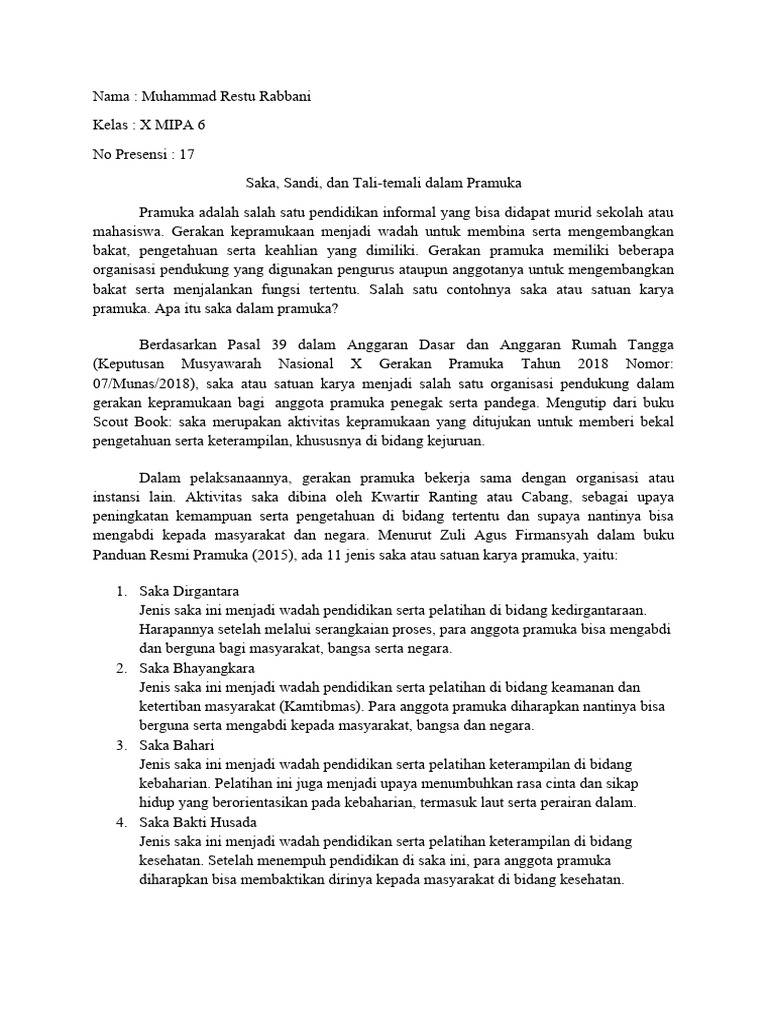 Tugas Pramuka Real Cuy | PDF