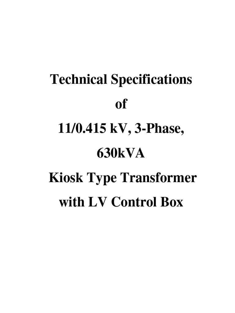 CSS Sopecification | PDF | Transformer | Electric Power Distribution