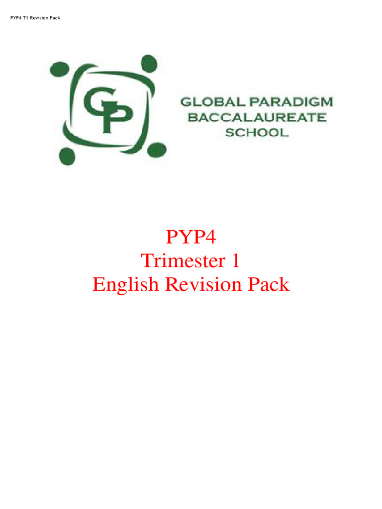 PYP4 Revision Pack | PDF | Tornadoes | Predation