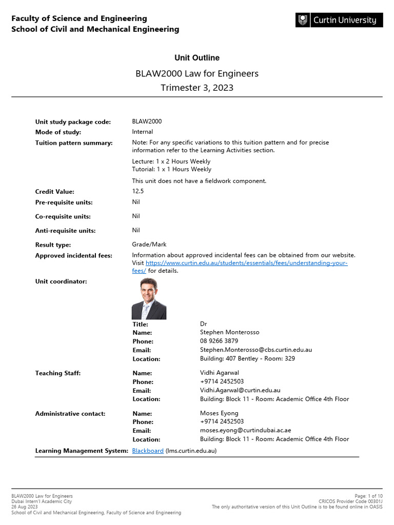 Law For Engineers | PDF | Academic Integrity | Lecture