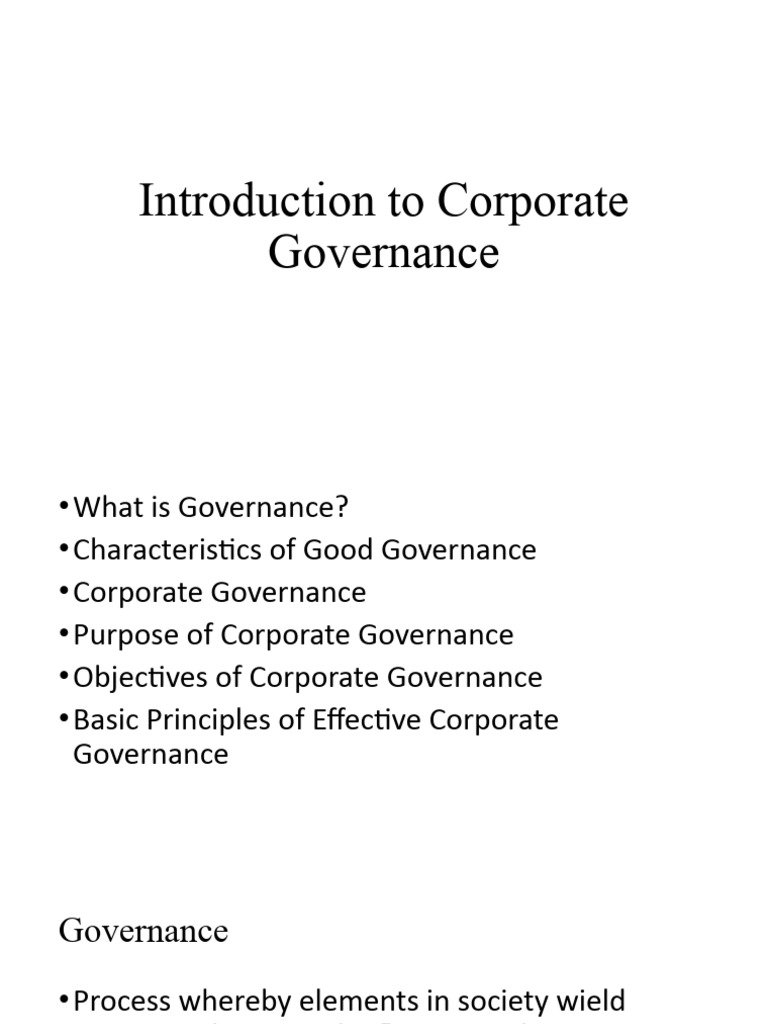Topic 1 | PDF | Governance | Institution