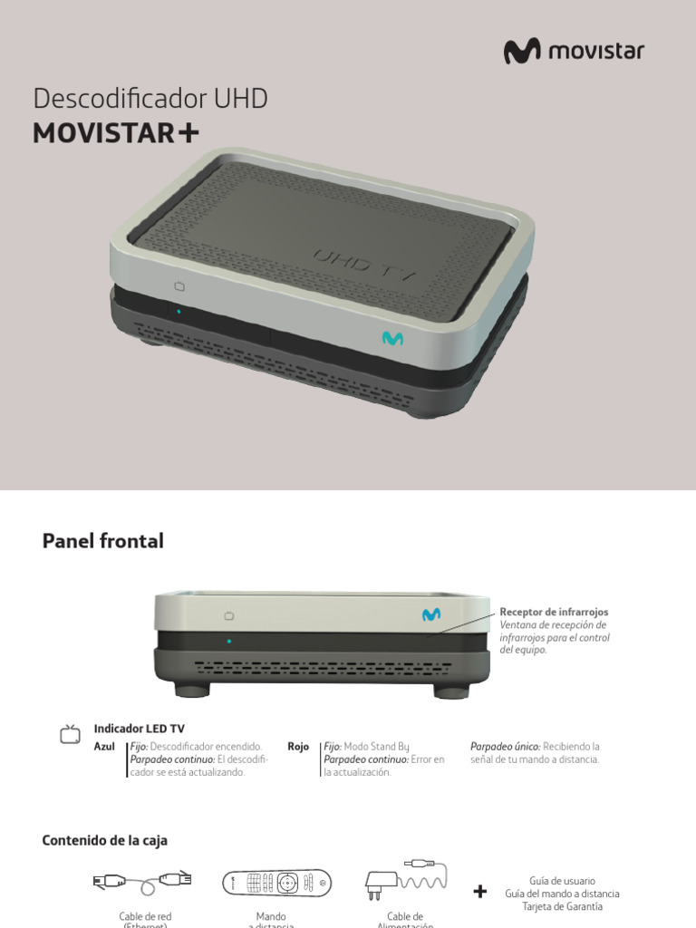 Manual Descodificador Uhd Arris Vip 5242v2 | PDF | Hdmi | Control remoto