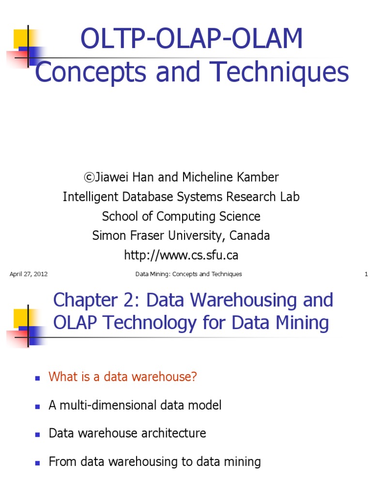 Chap3 Oltp Olap Olam | PDF | Data Warehouse | Computing
