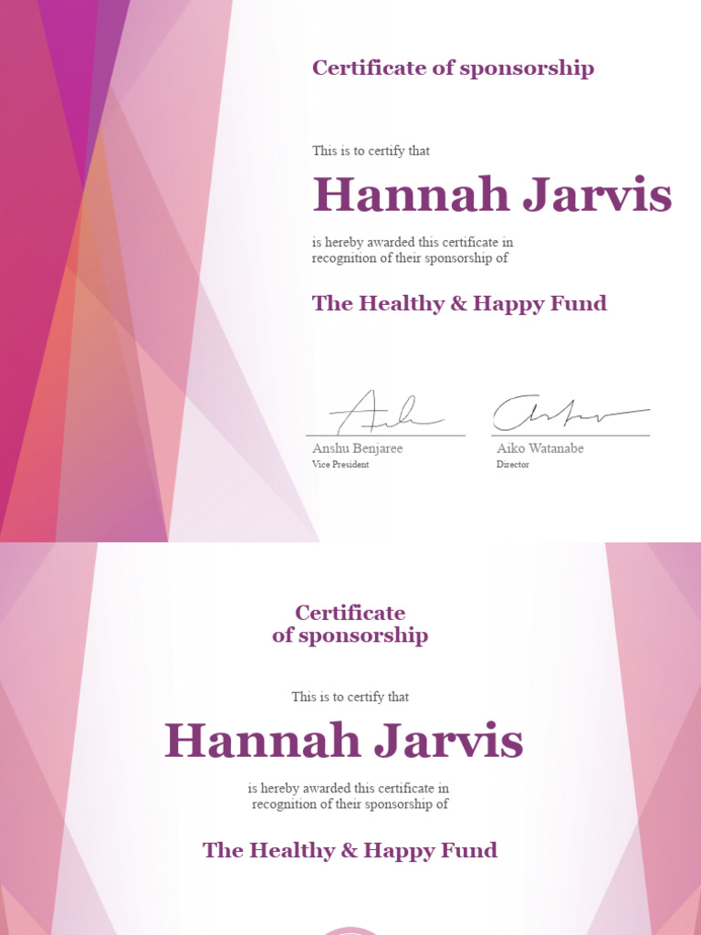 Colorful Recognition Certificate | PDF