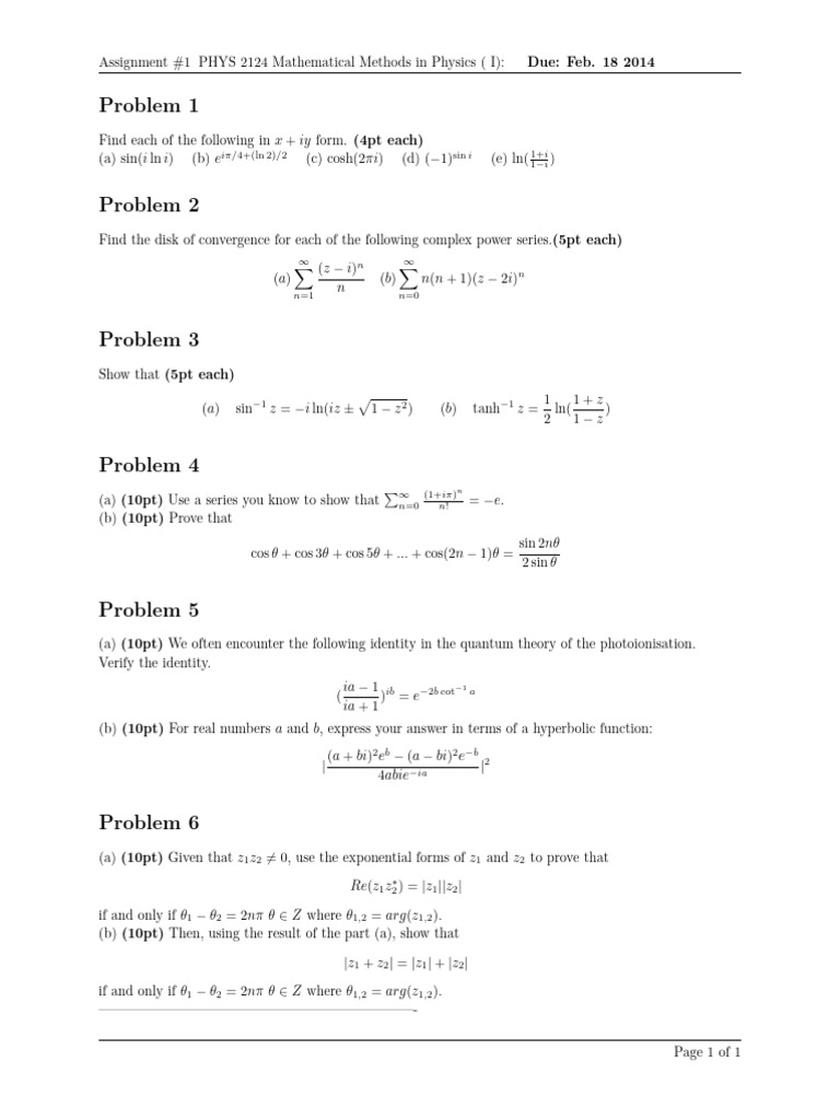 Assignment 1 | PDF | Mathematical Relations | Mathematical Concepts