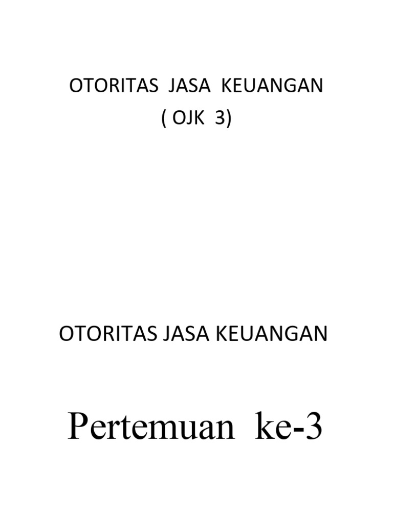 Struktur dan Pimpinan OJK 2023 | PDF