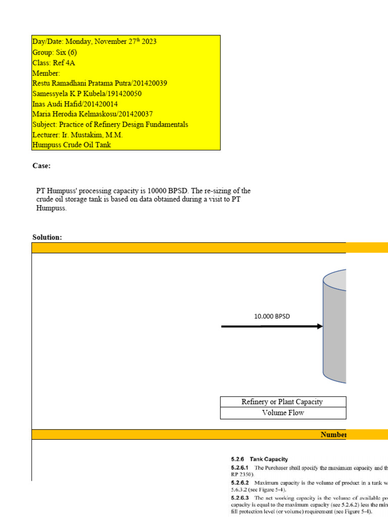 Desain Tangki Humpus | PDF | Barrel (Unit) | Length