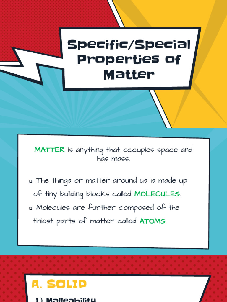 Specific Properties of Matter | PDF | Liquids | Gases