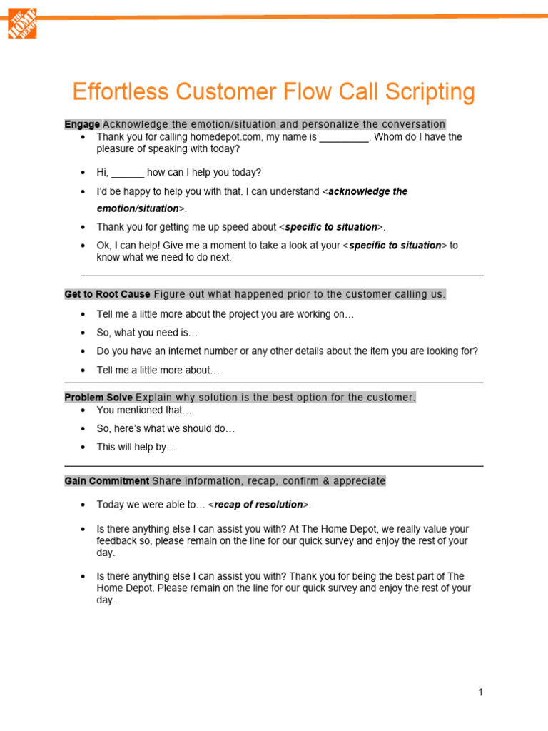 Effortless Customer Flow Call Scripting: Engage Acknowledge The Emotion ...