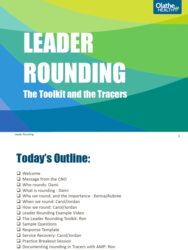 Use of Compliance Tool To Capture and Measure Leader Rounding Data ...