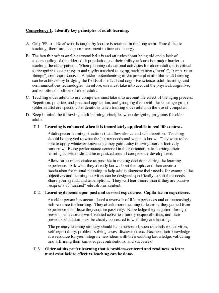 Teaching Older Adults | PDF | Adult Education | Teaching Method