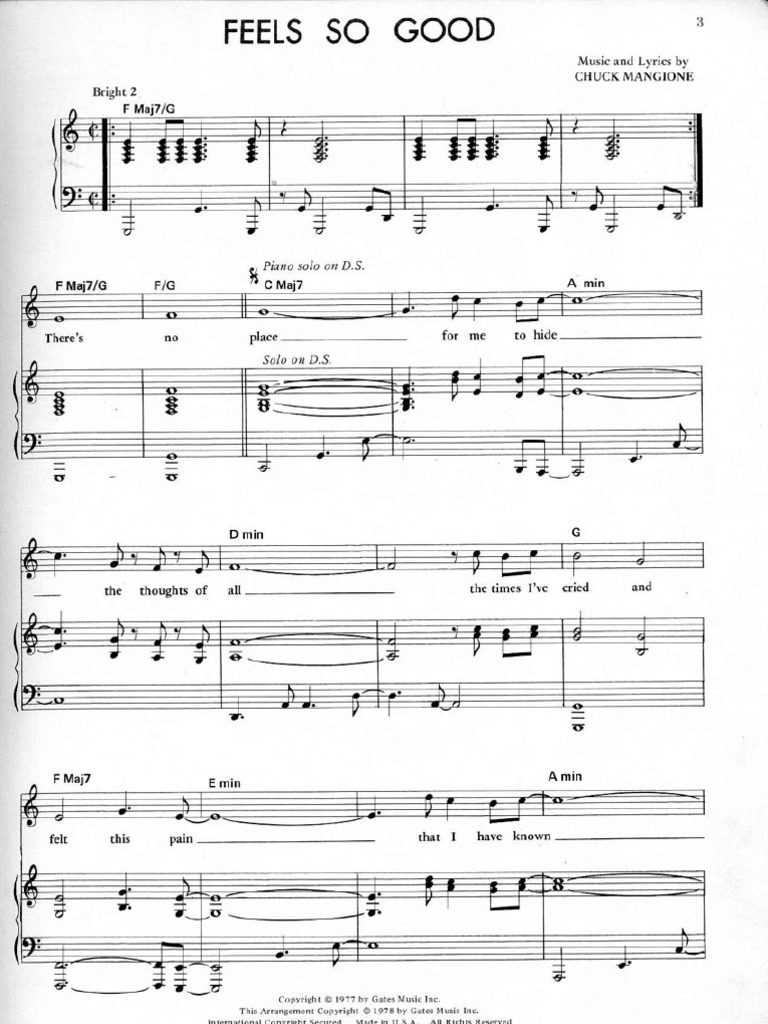 Chuck Mangione - Feels So Good | PDF