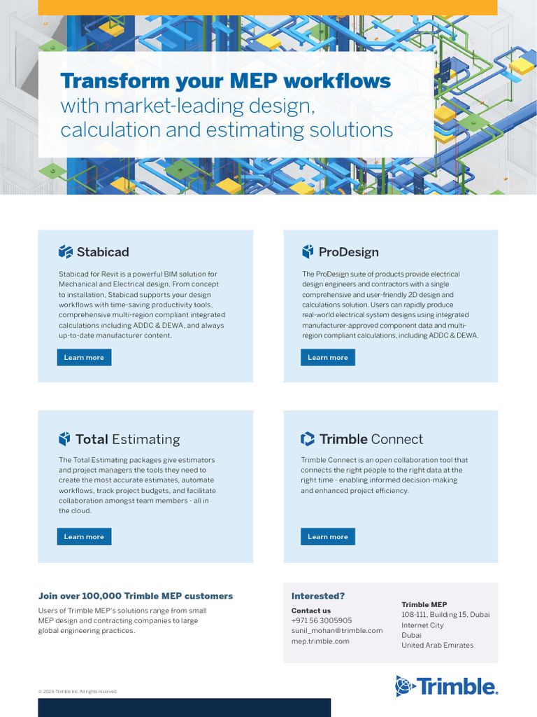 Trimble MEP ME Solutions Overview | PDF | Autodesk Revit | Computing