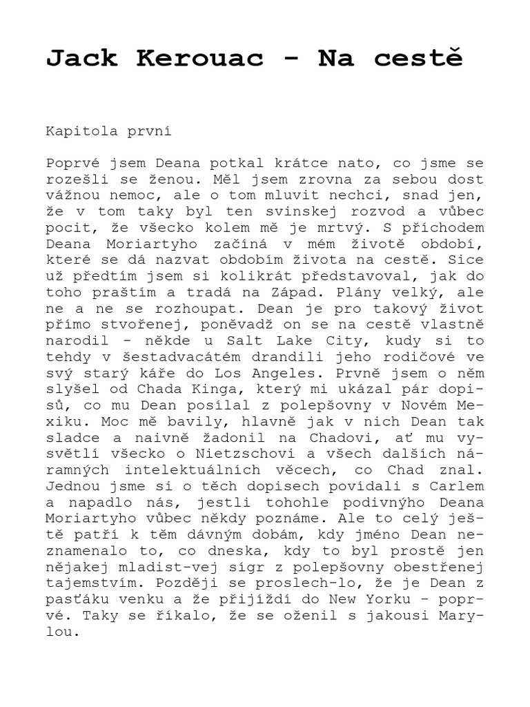 Jack Kerouac Na Cest | PDF