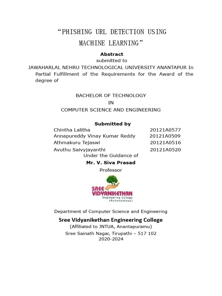 Final AB | PDF | Machine Learning | Phishing