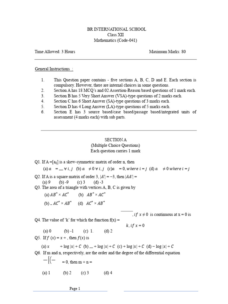12 TH Maths | PDF | Mathematical Analysis | Mathematical Objects