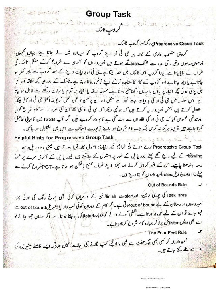 GTO Group Tasks and Advices For Issb | PDF
