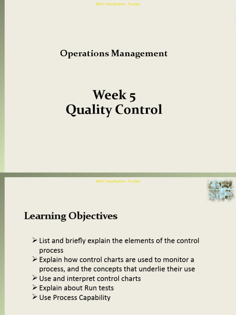 Control Charts and Process Capability | PDF | Engineering Tolerance | Standard Deviation