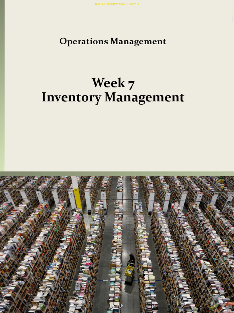 Operations Management Lecture Notes Week 7 | PDF | Inventory | Business ...