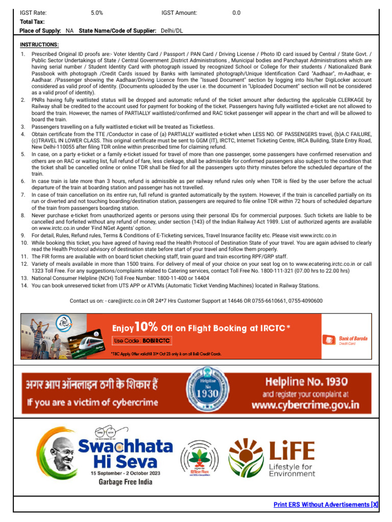 Print ERS Without Advertisements (X) | PDF | Identity Document