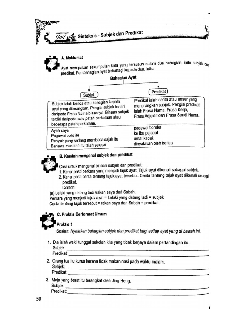 Subjek Dan Predikat | PDF