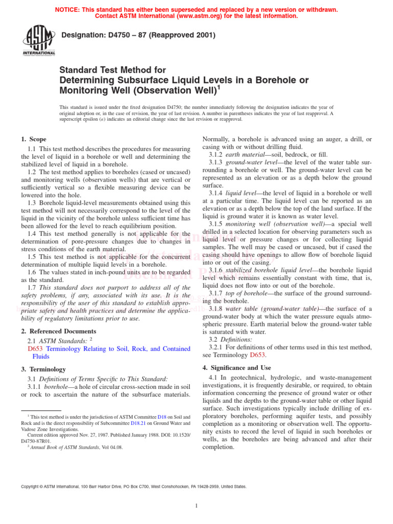 ASTM D4750 (Belum Lengkap) | PDF | Liquids | Earth Sciences