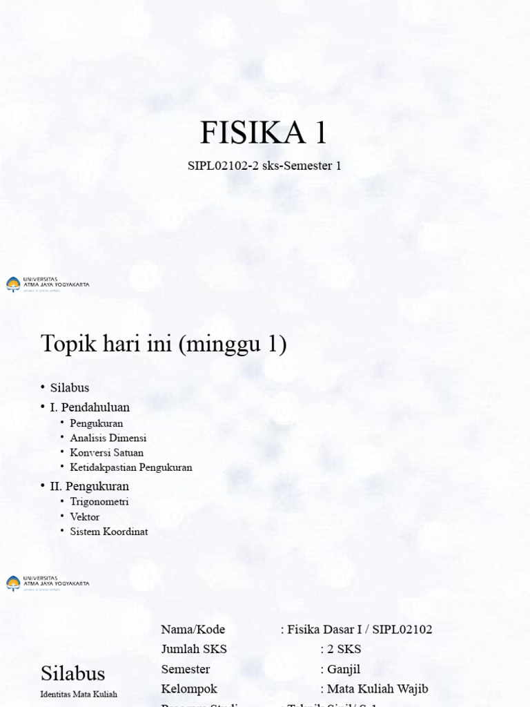 Pengantar Fisika Dasar untuk Teknik Sipil | PDF