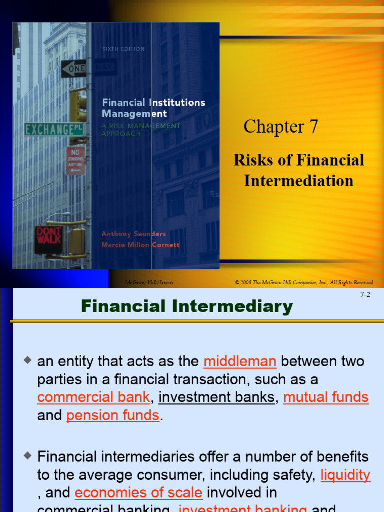 Risks in Financial Intermediation | PDF | Financial Risk | Finance ...